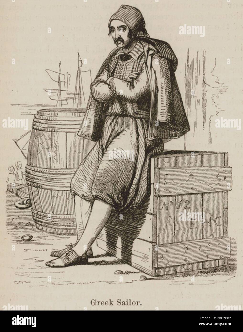 Greek sailor - Curzon Robert - 1849 Stock Photo - Alamy