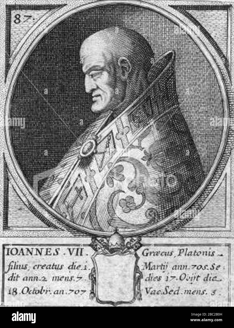 Greek Pope John VII Stock Photo - Alamy