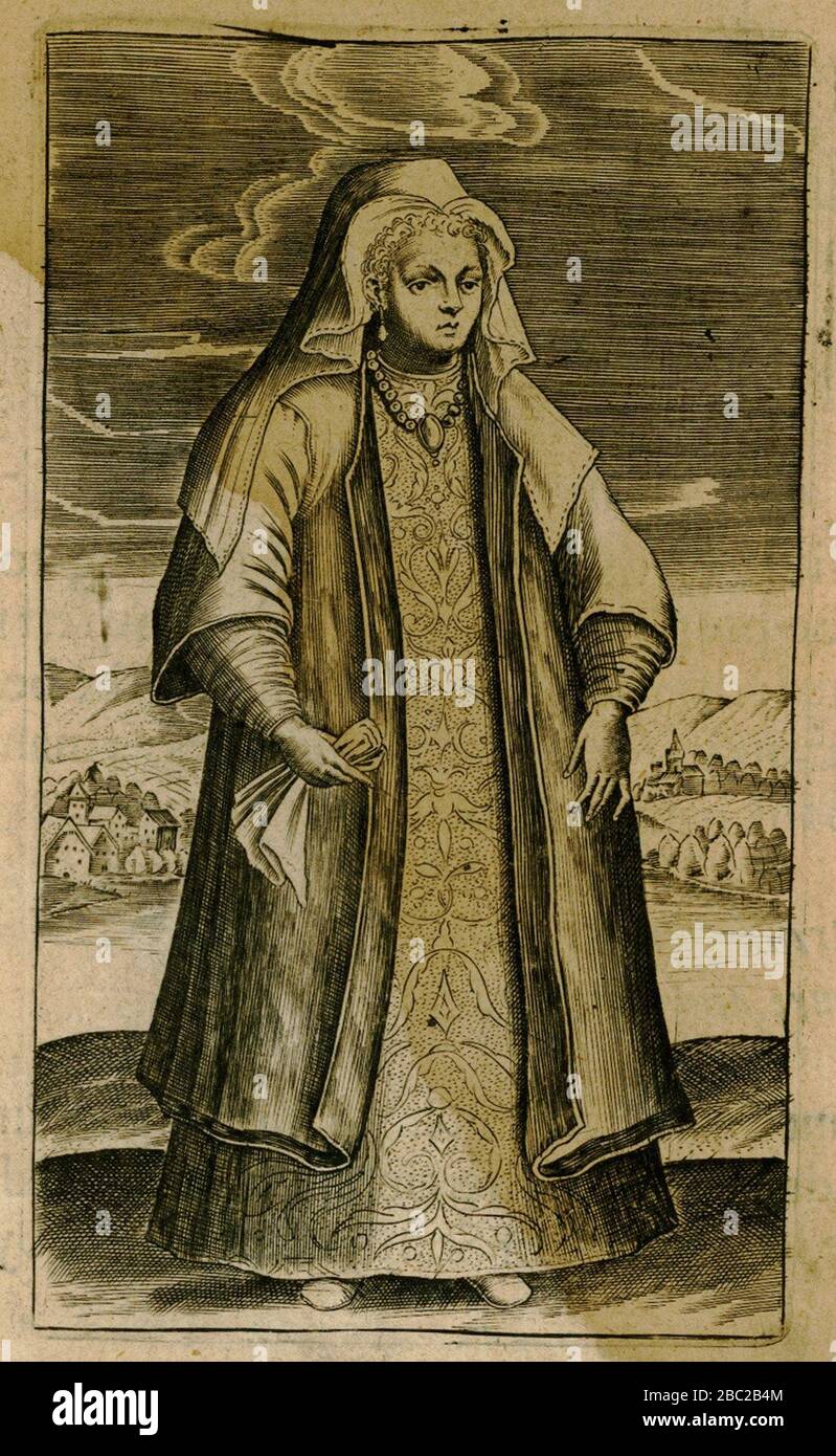 Greek woman from Pera - Sandys George - 1615 Stock Photo - Alamy