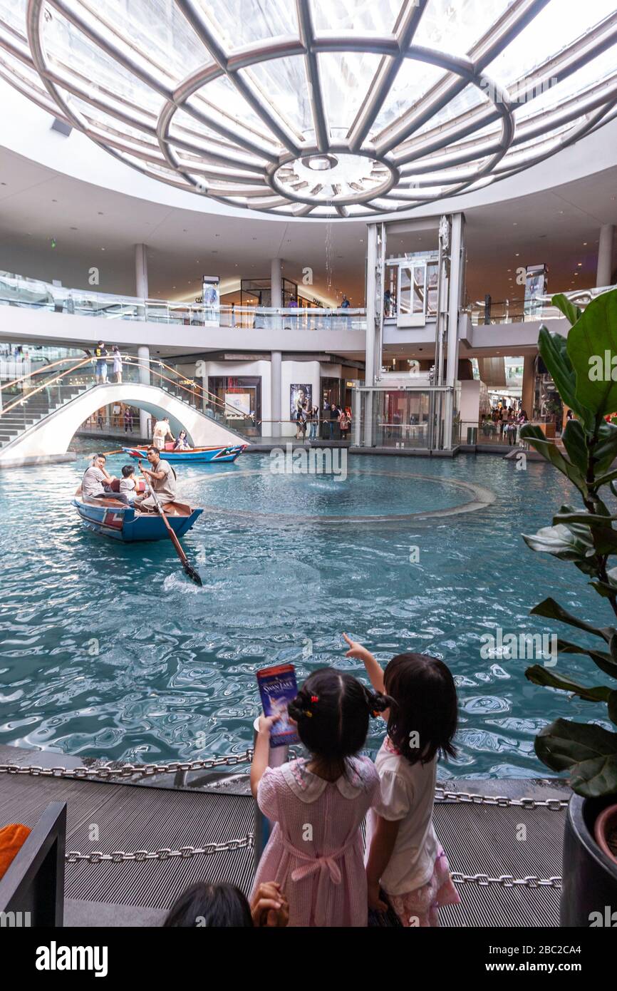 The Rain Oculus above the shopping mall canal was designed by Ned Kahn ...