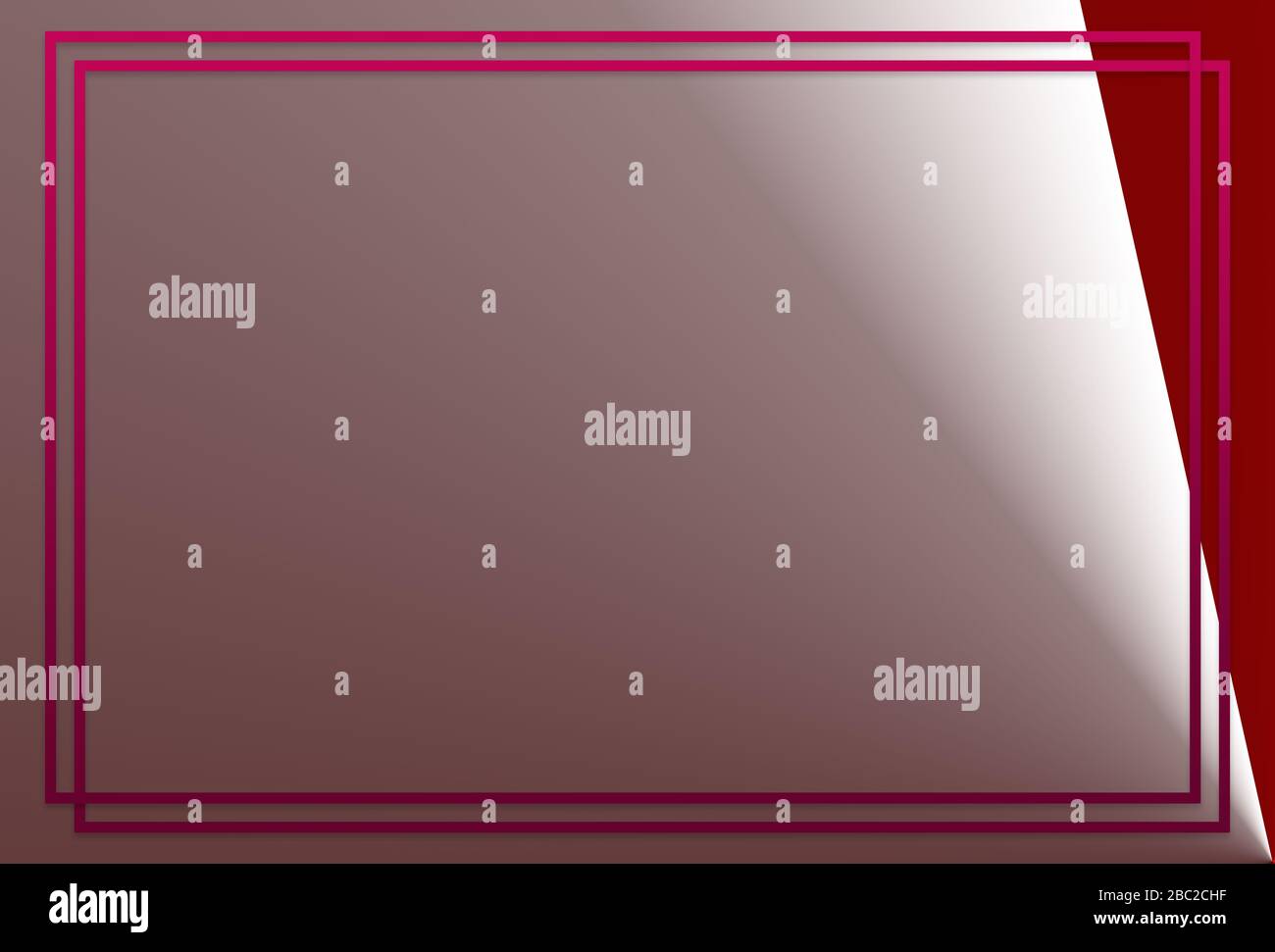 Horizontal Blank Maroon Double Border Frame Box On Clean Modern ...
