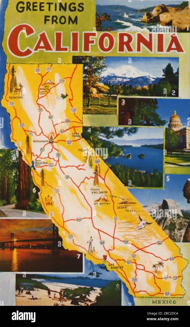Greetings from california hi-res stock photography and images - Alamy