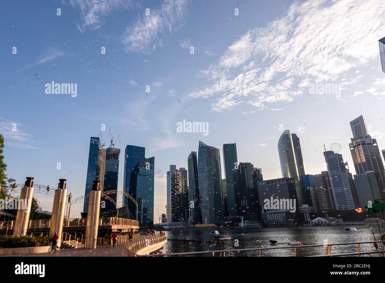 Skyline from Bayfront Avenue, Singapore Stock Photo - Alamy