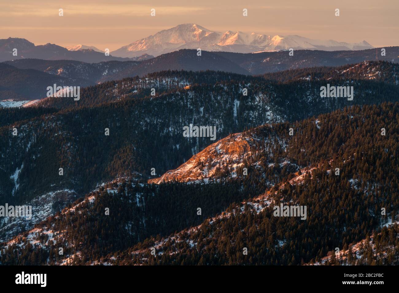 The view South towards Pikes Peak. Mount Morrison Trail - Morrison ...