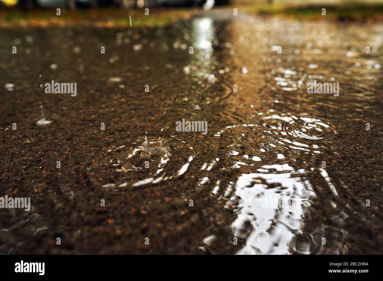 Raindrop reflection from the ground hi-res stock photography and images ...
