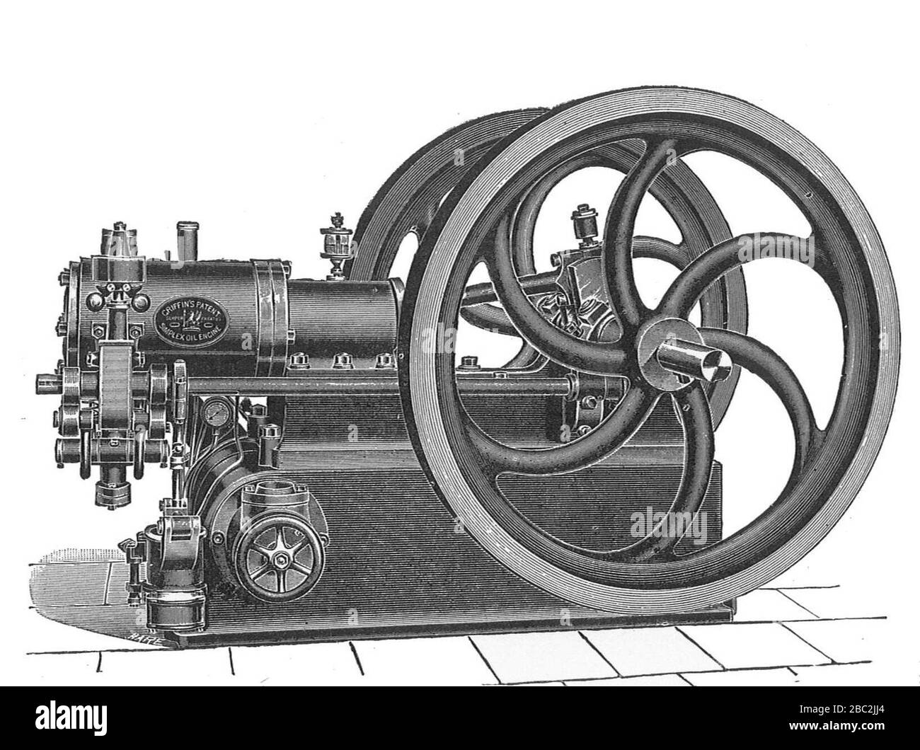 Griffin Simplex oil engine (Rankin Kennedy, Modern Engines, Vol II ...