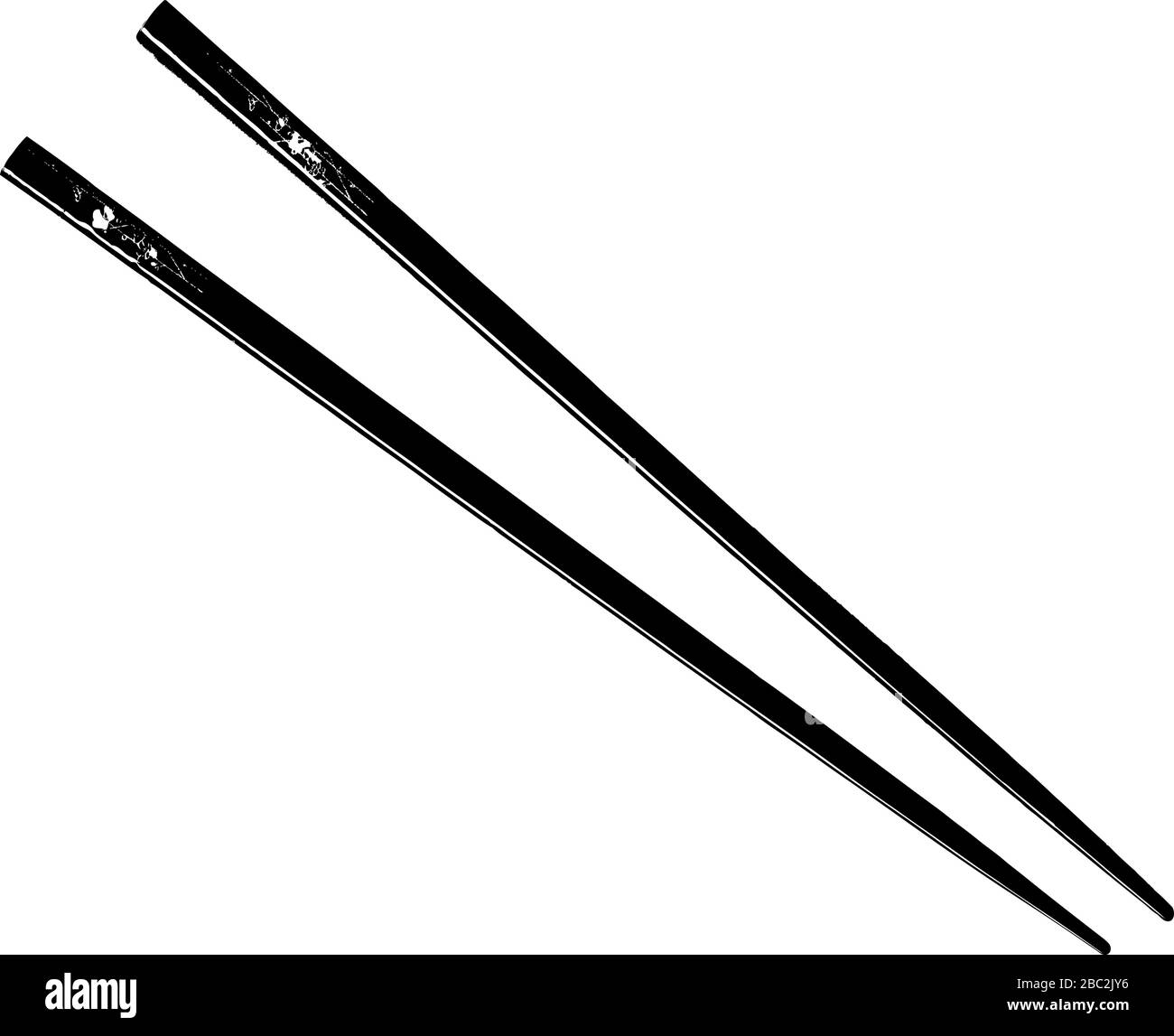Black Chopsticks Illustration on white background Stock Vector Image ...