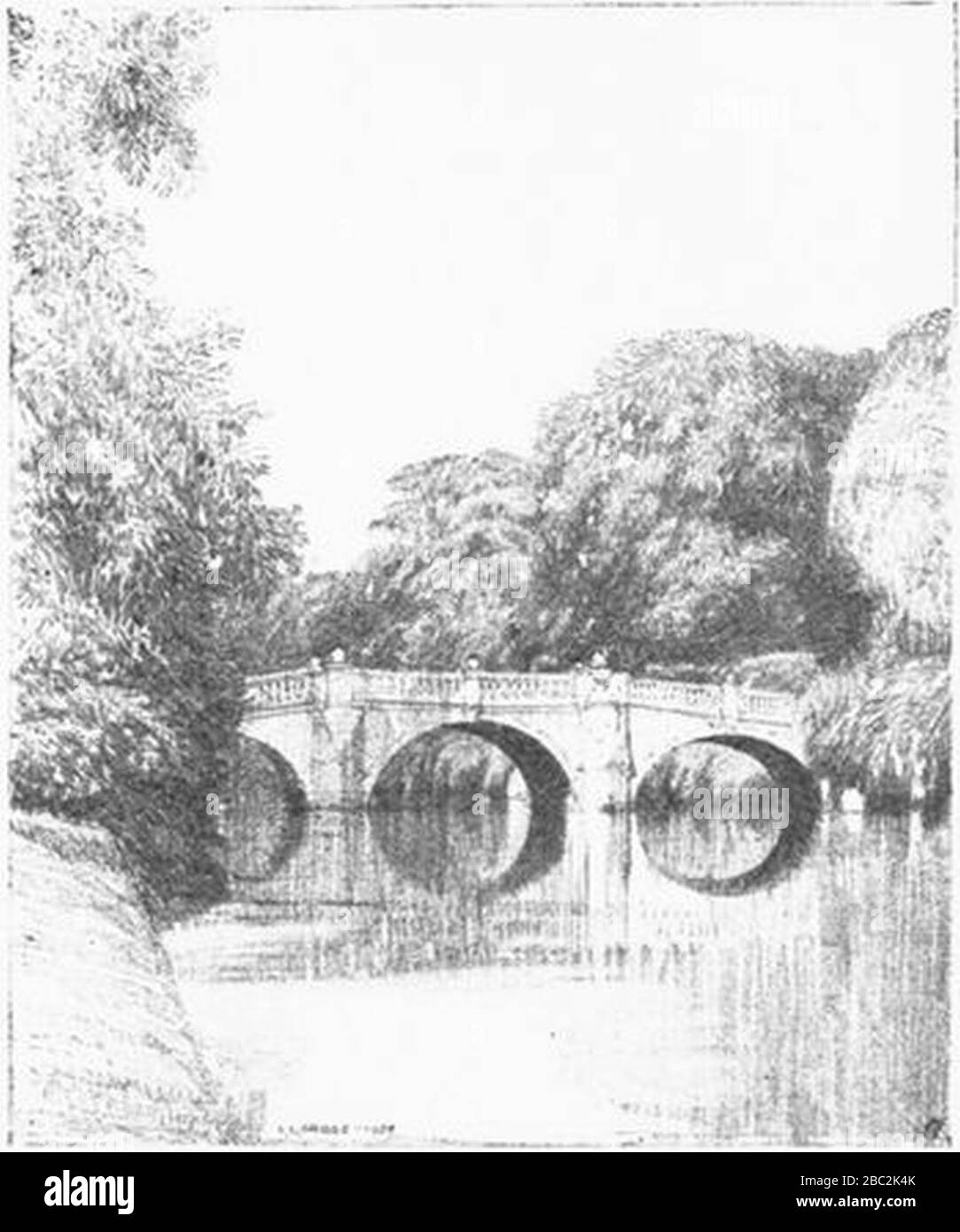 Griggs 1910 - Clare Bridge - gutenberg Stock Photo - Alamy