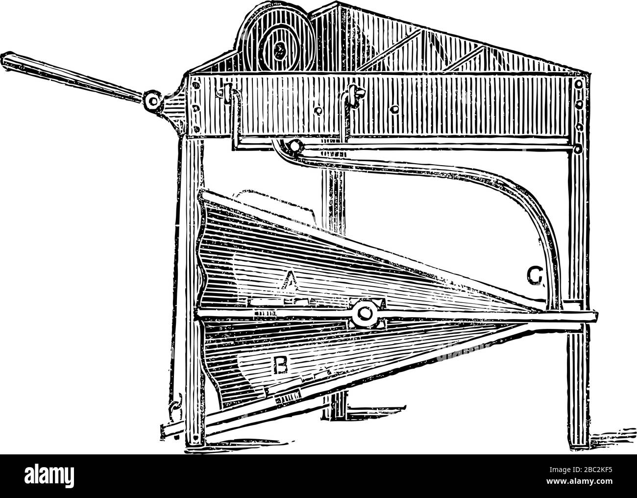 Bellows Vintage Engraved line art drawing black and white Illustration ...