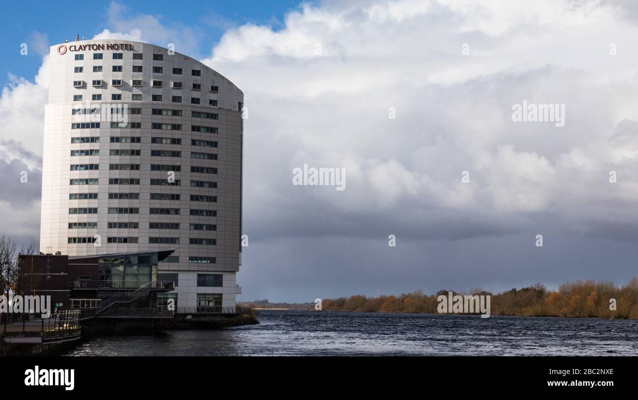 Limerick City, Ireland - 7th March, 2018: View of the Clayton hotel ...