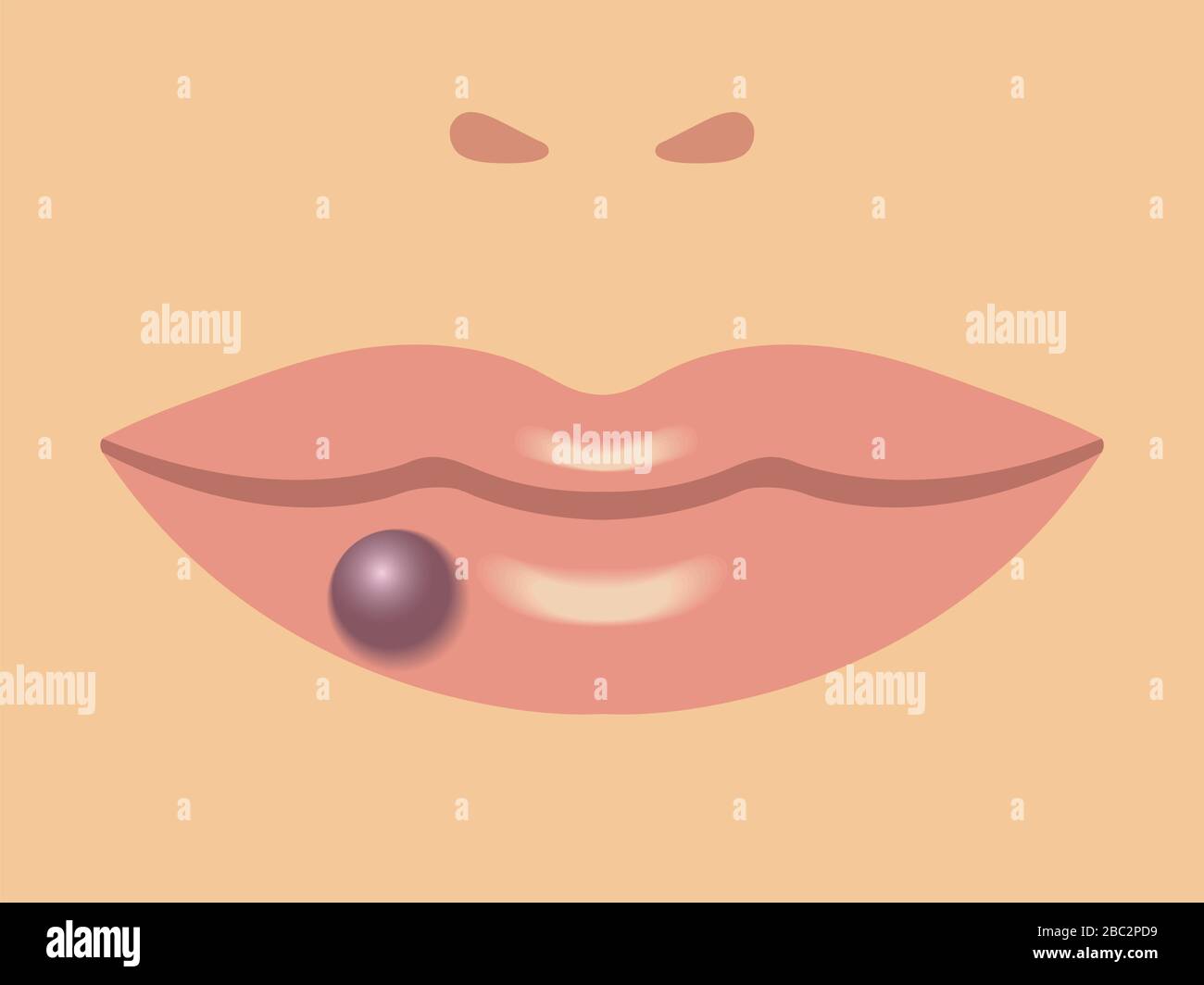 Dark purple lip Stock Vector Images - Alamy