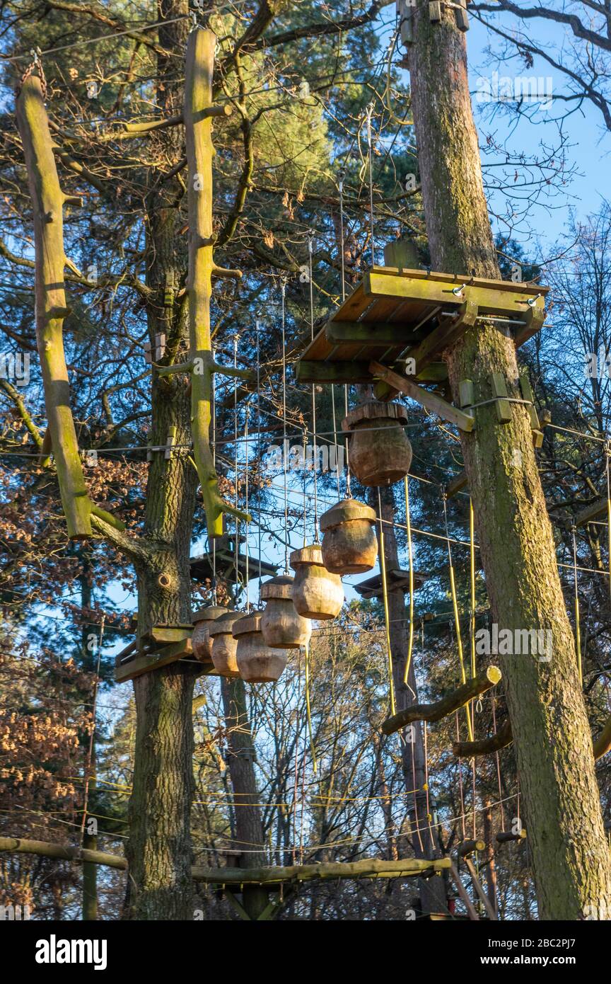 High ropes hi-res stock photography and images - Alamy