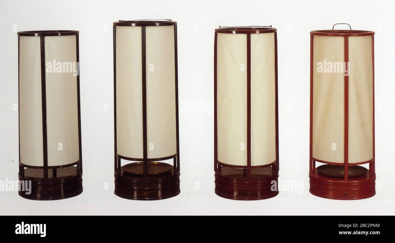 KAKU ANDON LANTERNS.NORTHERN JAPAN.NINETEENTH CENTURY Stock Photo - Alamy