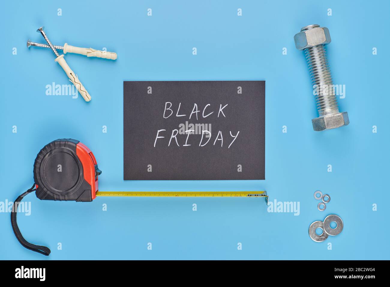 Black friday in hardware store concept. Home DIY improvement and ...