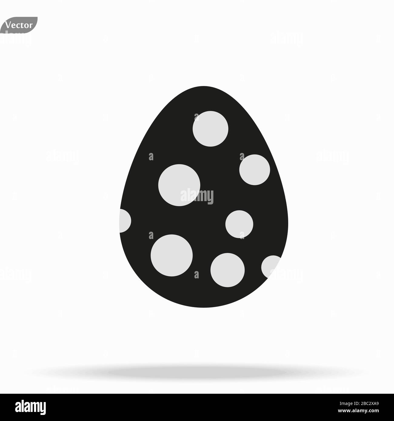Egg Icon vector. Simple flat symbol. Perfect Black pictogram ...