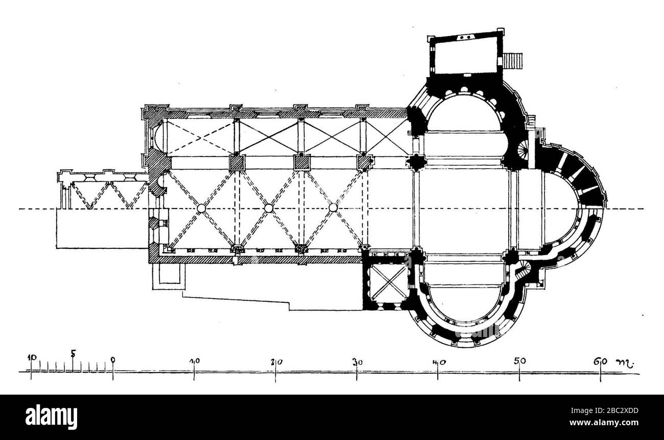 Gross St Martin - Grundriss - vor 1899 Stock Photo - Alamy