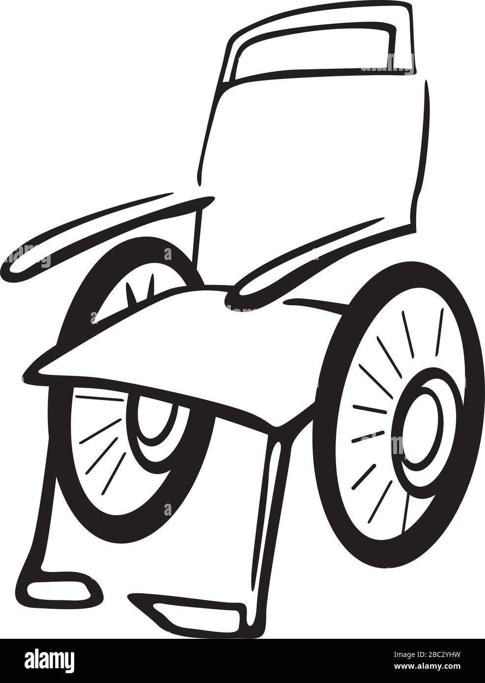 Empty wheelchair Stock Vector Images - Alamy