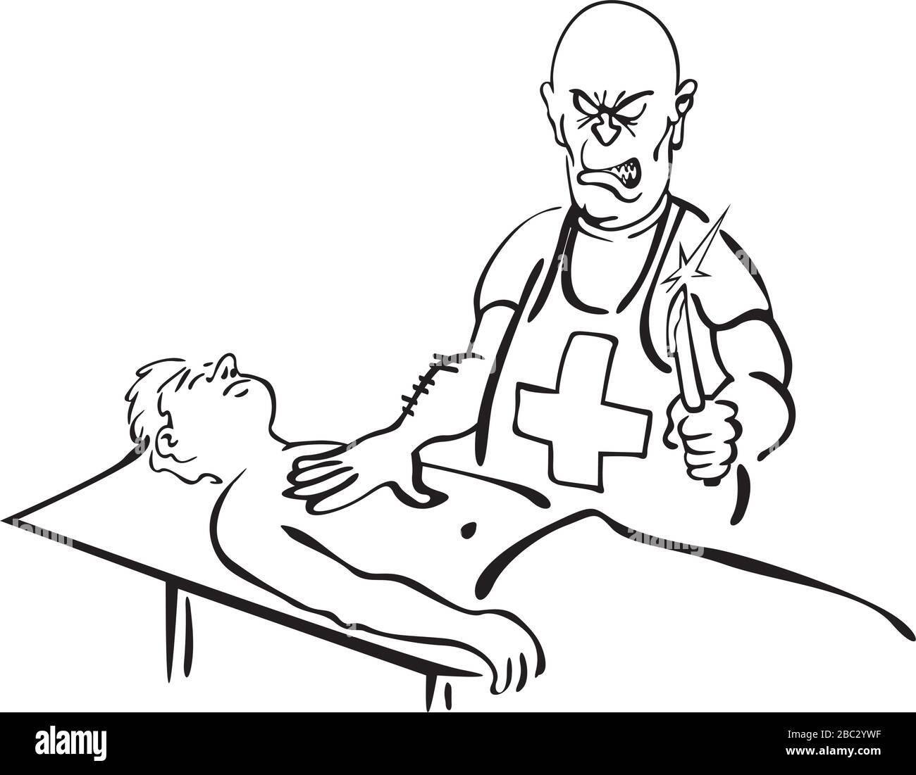 Operating room patient vector Cut Out Stock Images & Pictures - Alamy