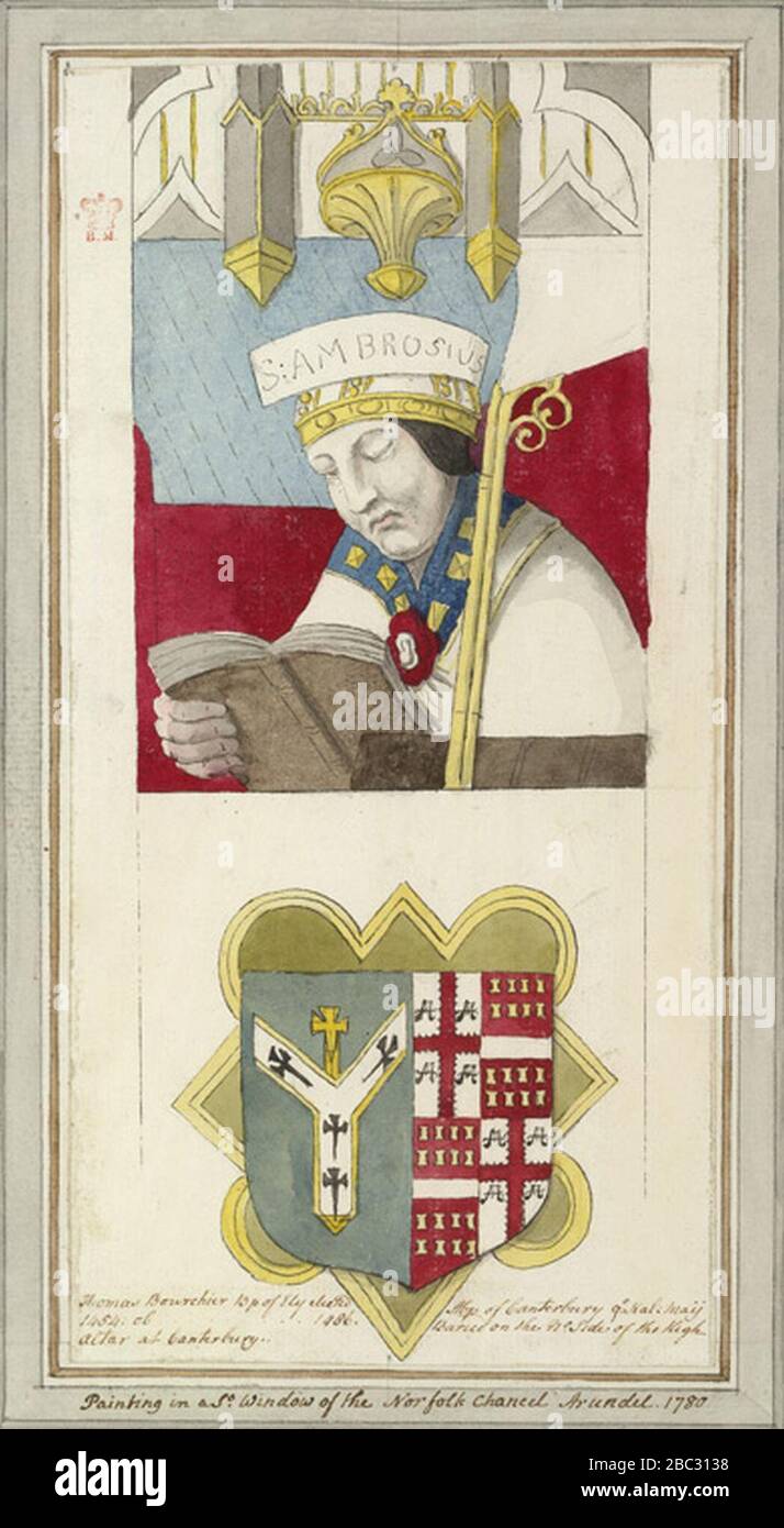 Grotesques at Arundel Church by Samuel Hieronymus Grimm 1780 Stock ...