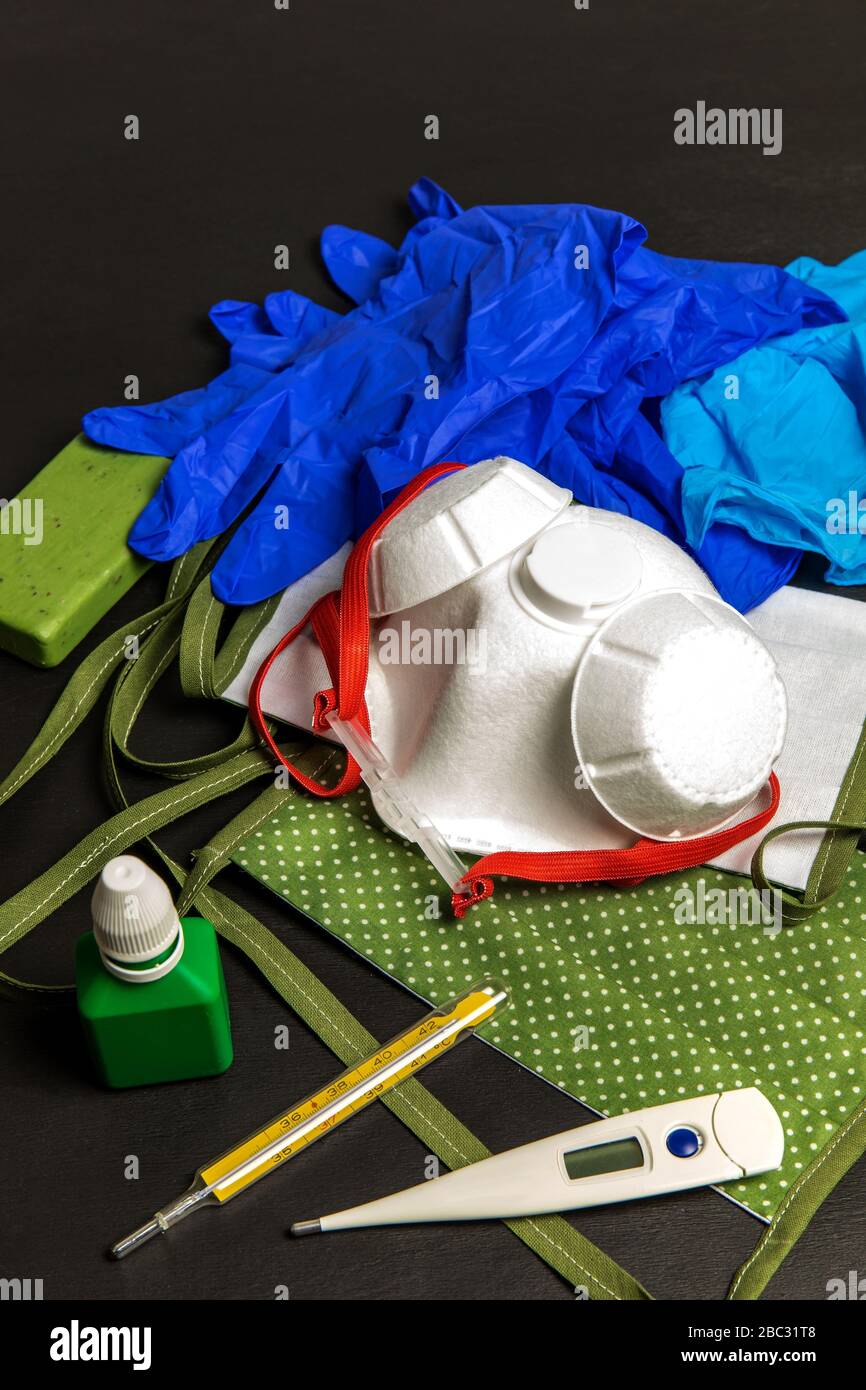 Antiviral medical mask for protection against coronavirus. Surgical ...