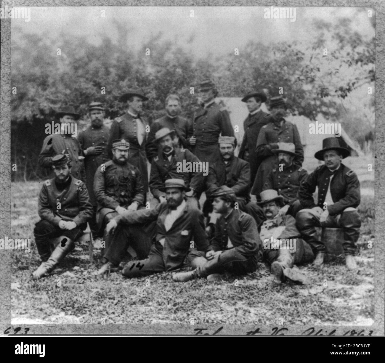 Group at Headquarters of Army of Potomac, Falmouth, Va.- J.S. Crocker ...