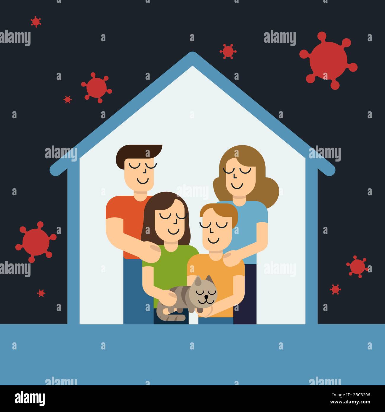 Stay at home awareness social media campaign and coronavirus prevention ...