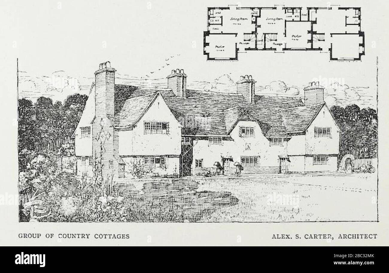 Group of country cottages Stock Photo - Alamy