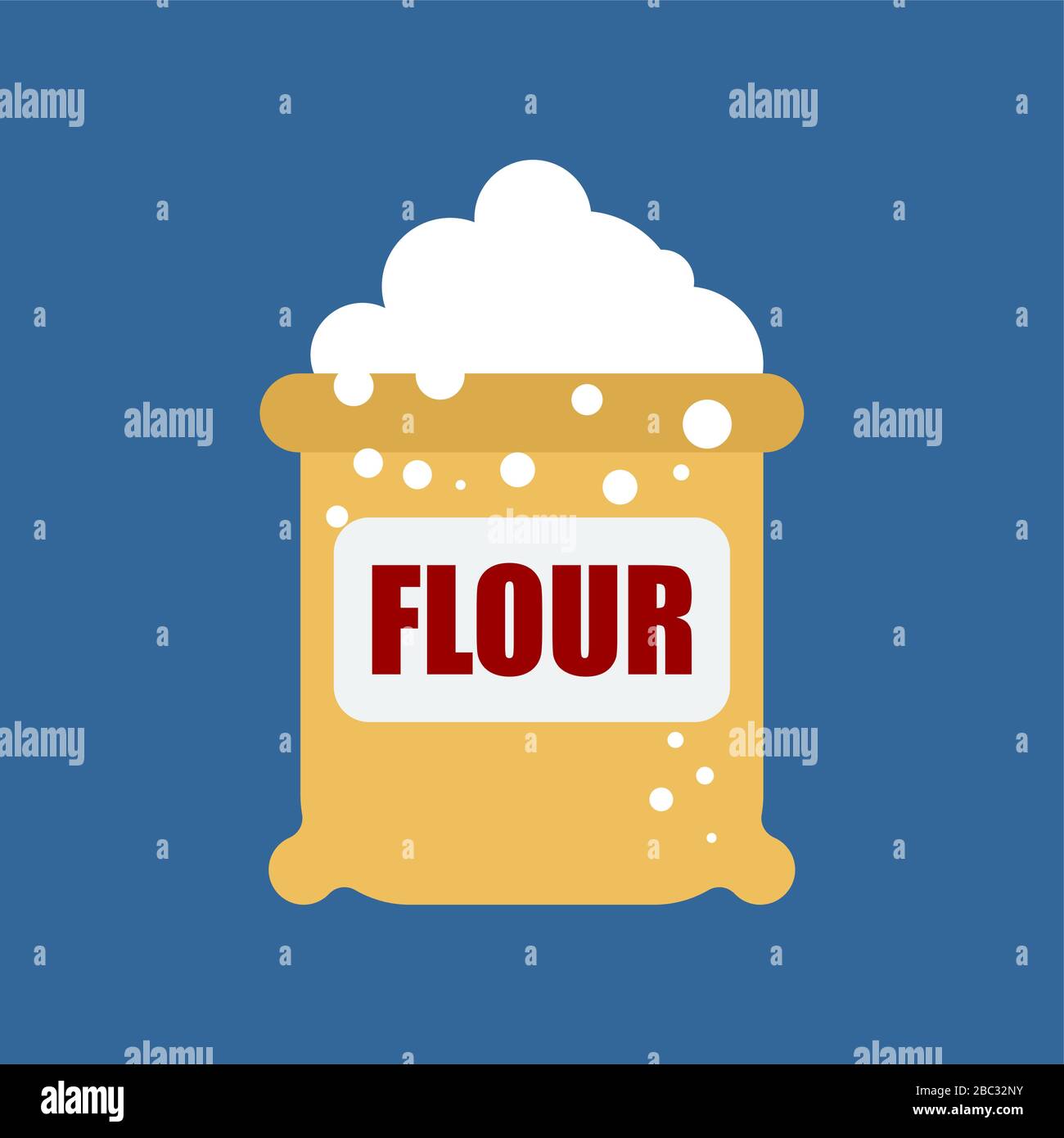 Bag of flour isolated. Bakery Food vector illustration Stock Vector ...