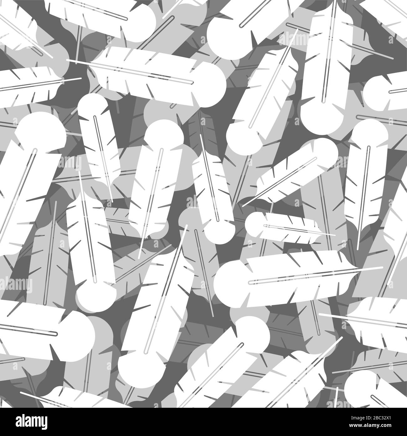 White feather pattern seamless. bird feather background. vector texture ...