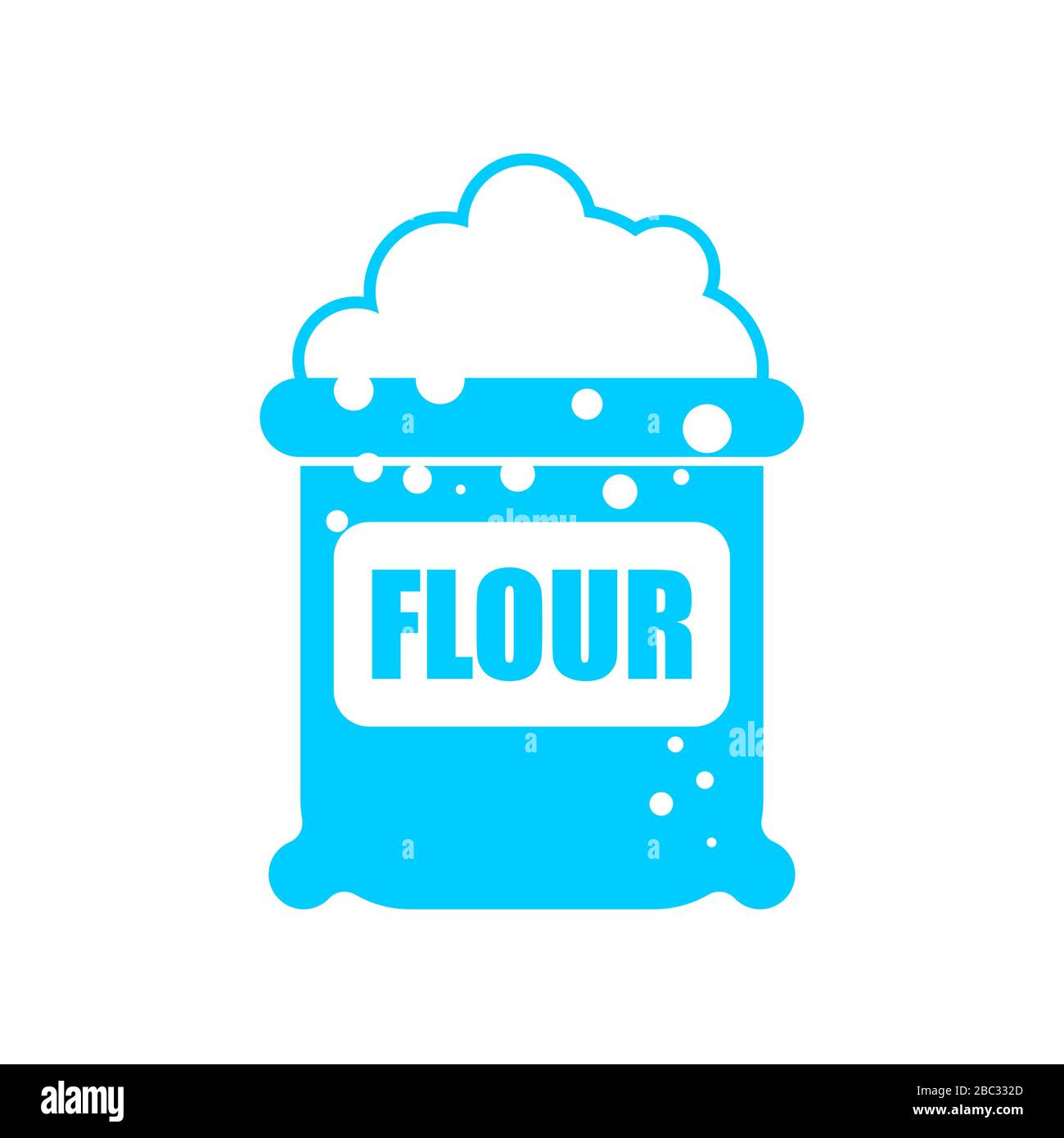 Bag of flour icon sign. Food vector illustration Stock Vector Image ...