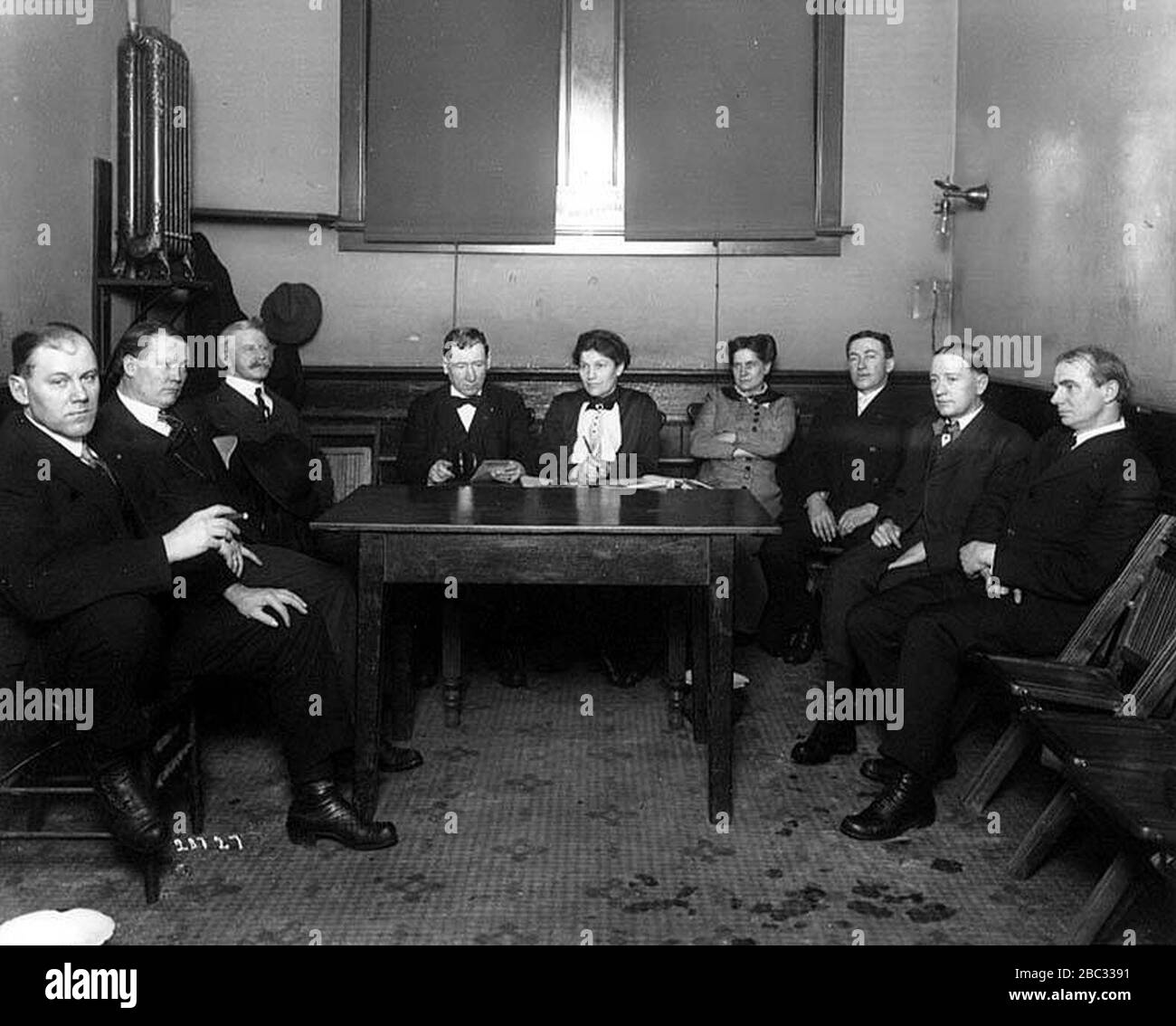 Group of nine labor leaders at Seattle Labor Temple Stock Photo - Alamy