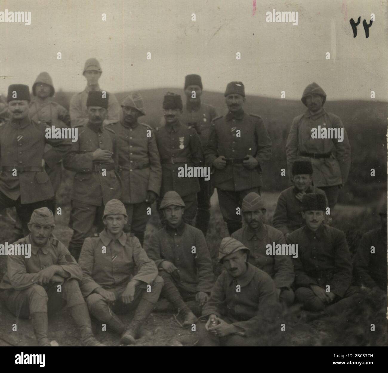 Group of Ottoman officers at the front of Gallipoli Stock Photo - Alamy