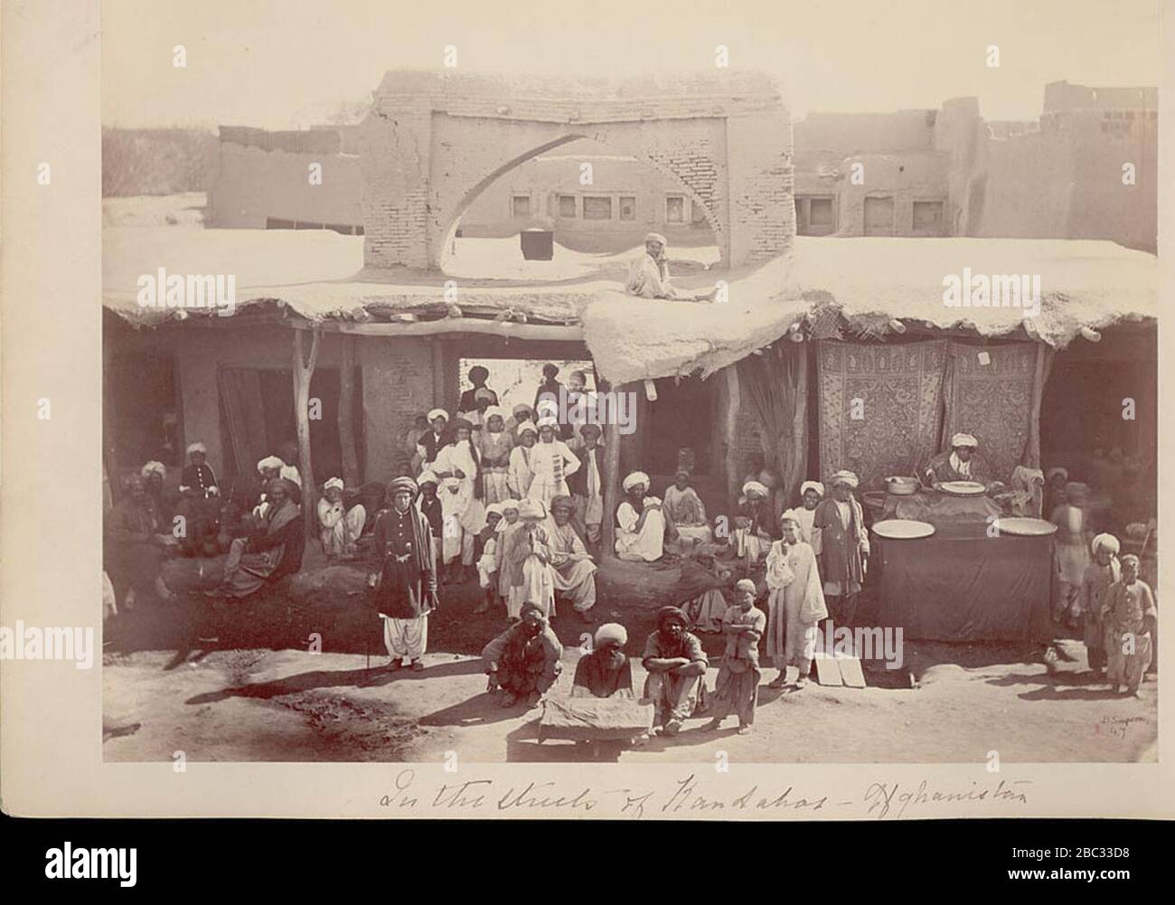 Group of Pashtun men and boys in Afghanistan in 1880 Stock Photo - Alamy