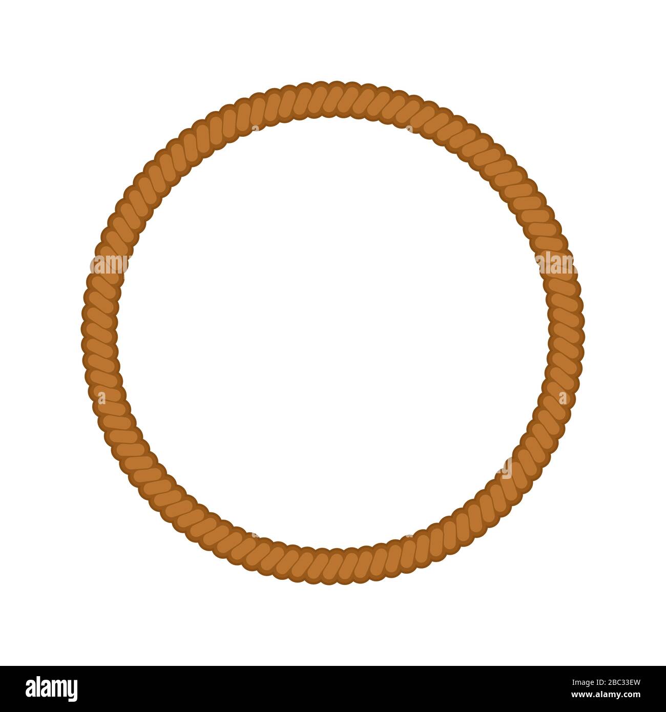 Circle made of rope isolated. round Frame cable vector illustration ...