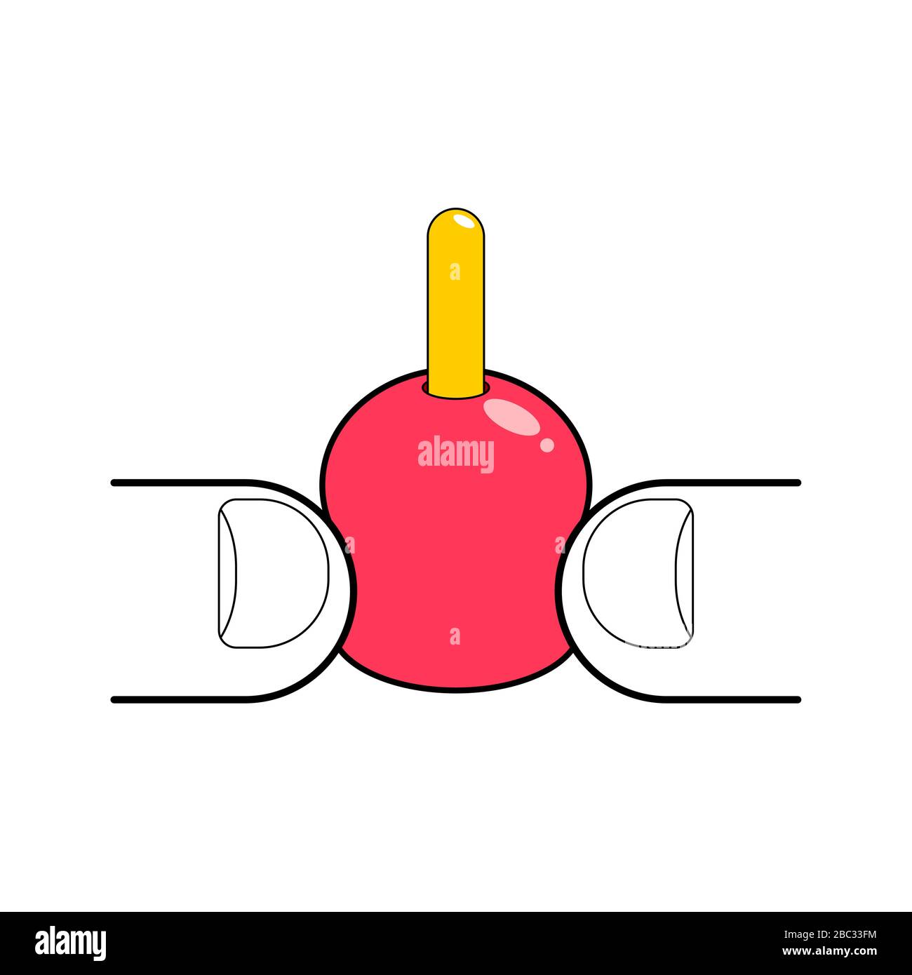 Squeezing pimple isolated. popping Acne. vector illustration Stock ...