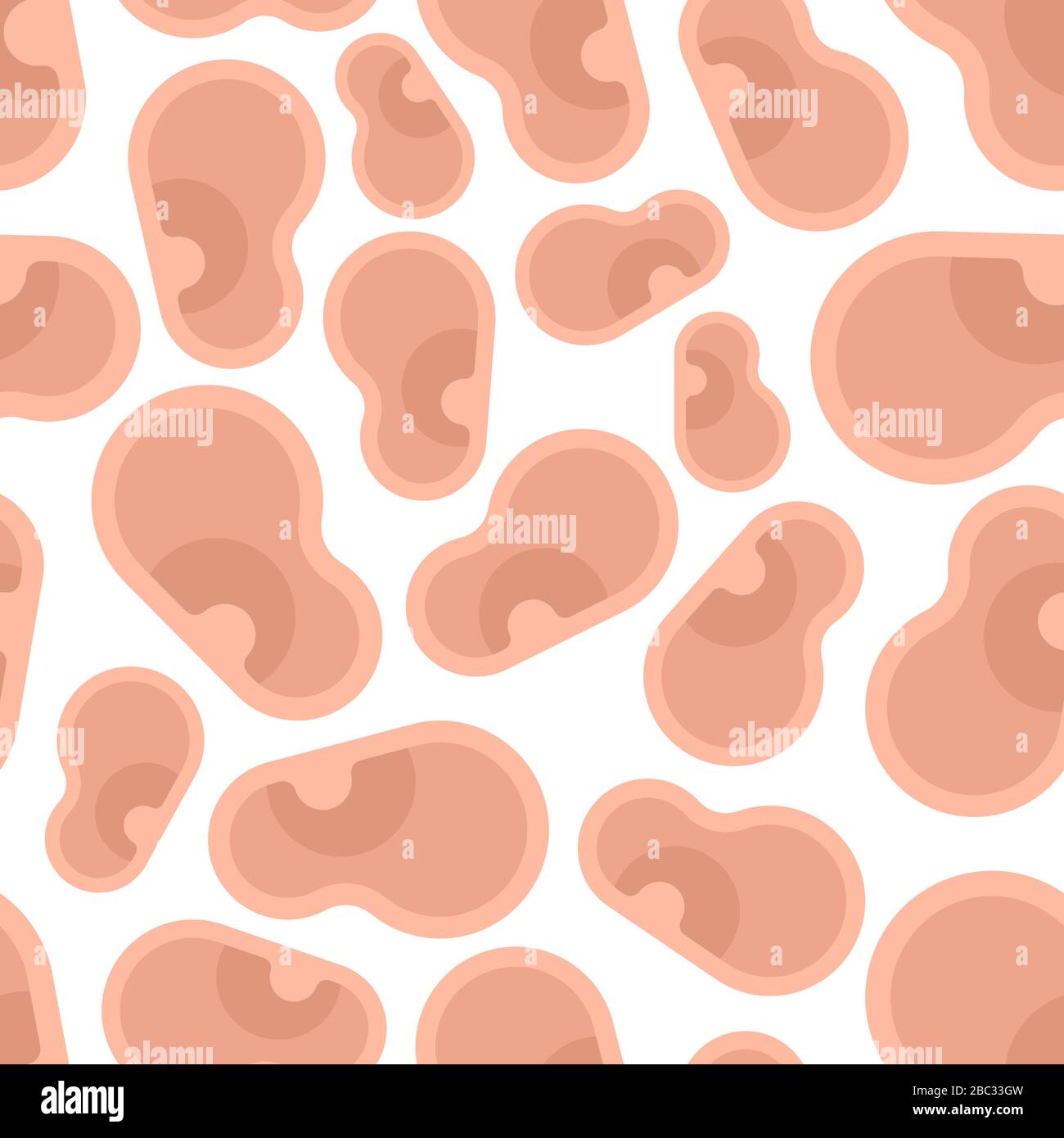 Human Ears pattern seamless. ear background. vector texture Stock ...