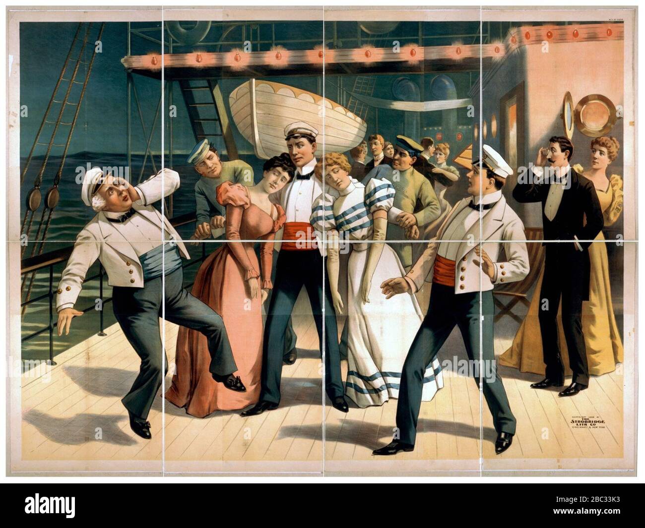 Group of sailors and passengers aboard ship Stock Photo - Alamy