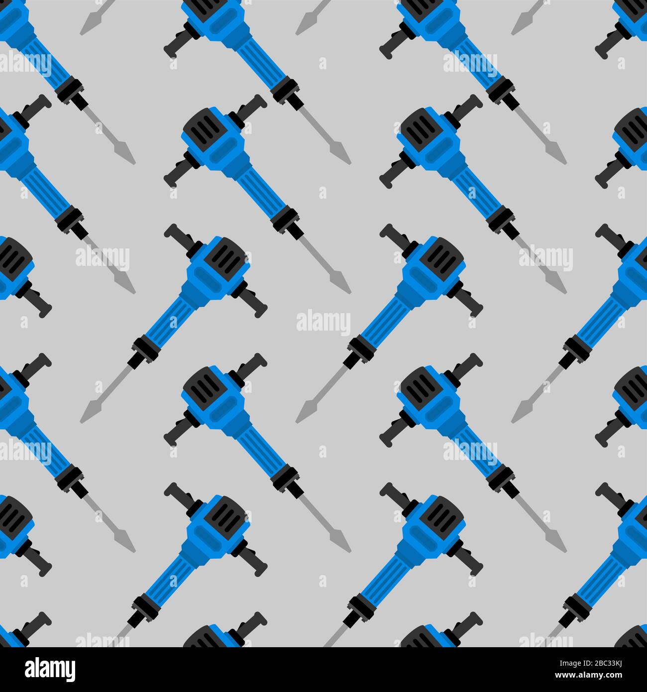 Jackhammer pattern seamless. Road worker tool background. vector ...