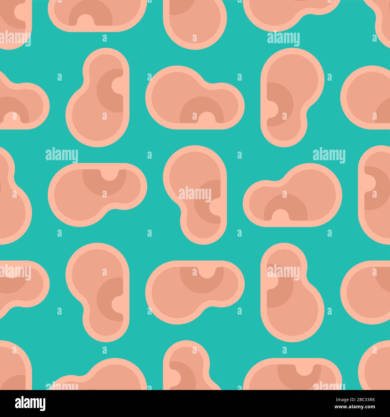 Human Ears pattern seamless. ear background. vector texture Stock ...