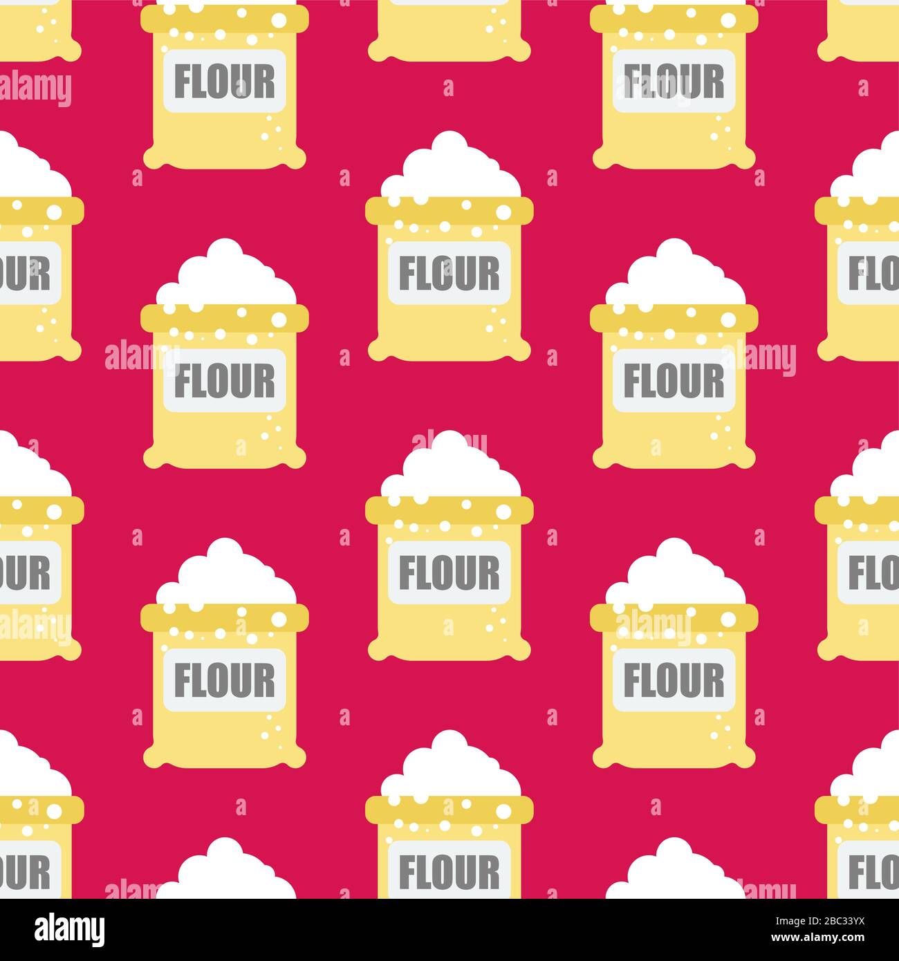 Bag of flour pattern seamless. Bakery background. vector texture Stock ...