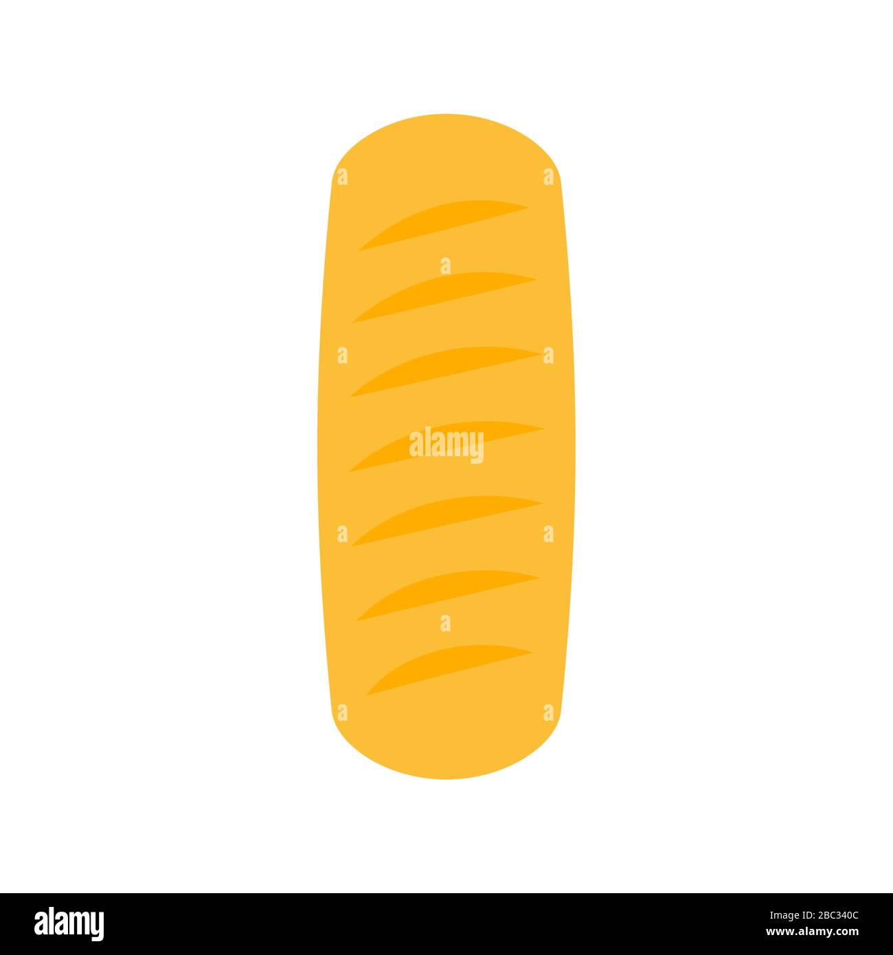 Long loaf isolated. Long bread. vector illustration Stock Vector Image ...