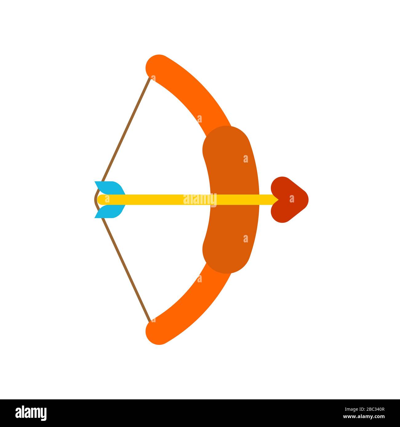 Cupid bow isolated. Weapon for Little angel cartoon. Valentines Day ...