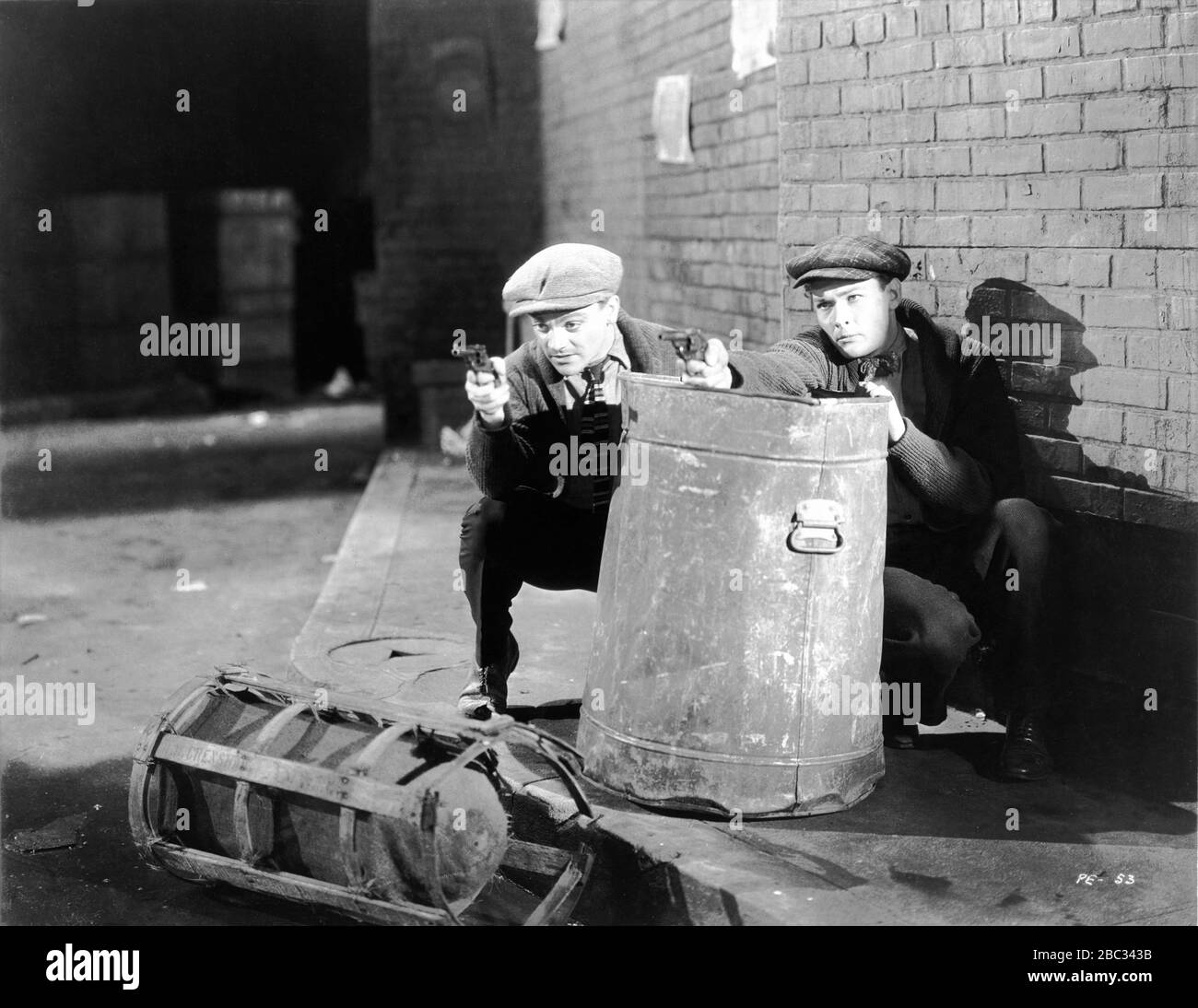 JAMES CAGNEY as Tom Powers and EDWARD WOODs as Matt Doyle in THE PUBLIC ...