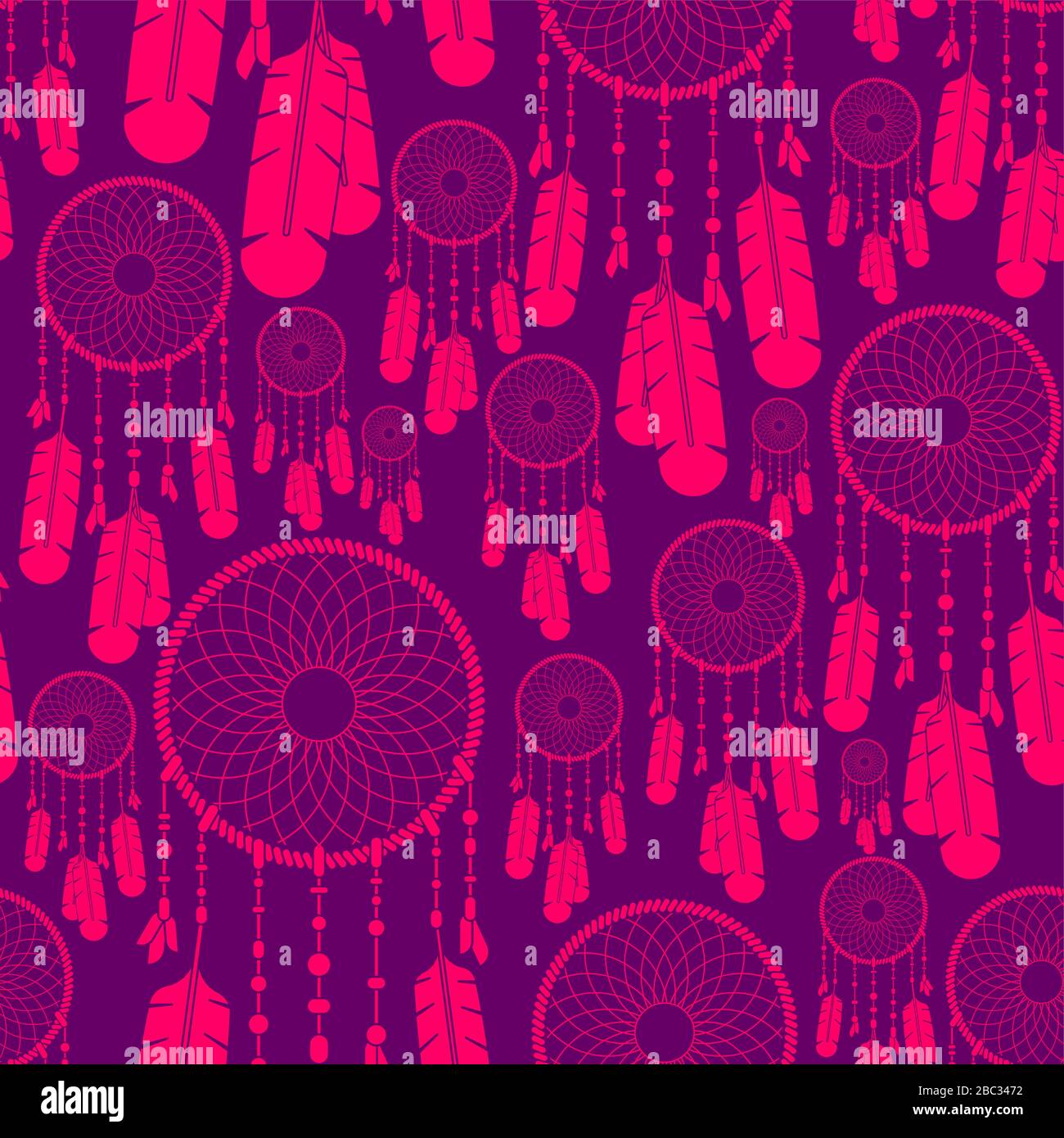 Dreamcatcher pattern seamless. Dream catcher background. vector texture ...