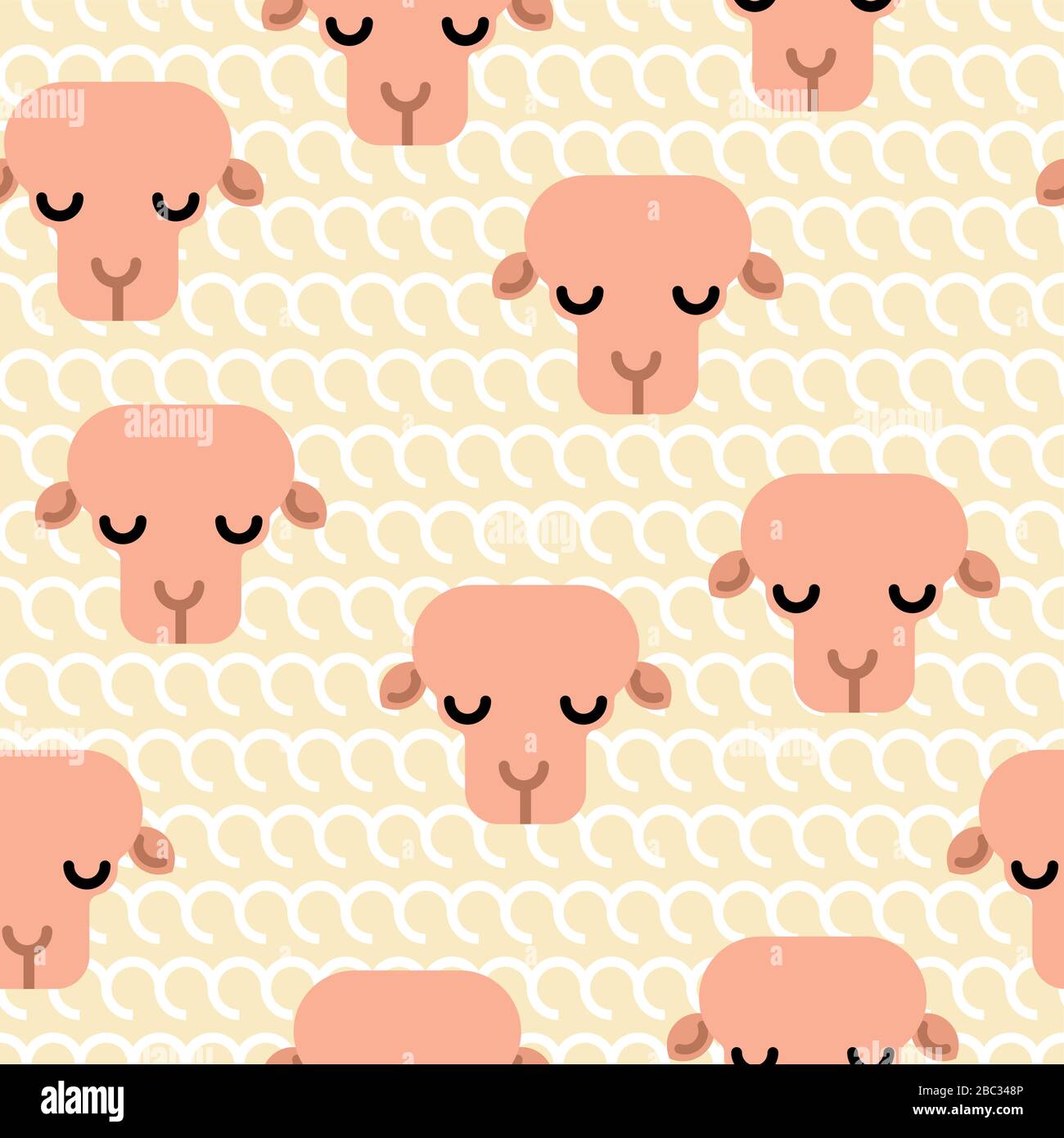 Ram pattern seamless. Lamb background. Vector texture Stock Vector ...