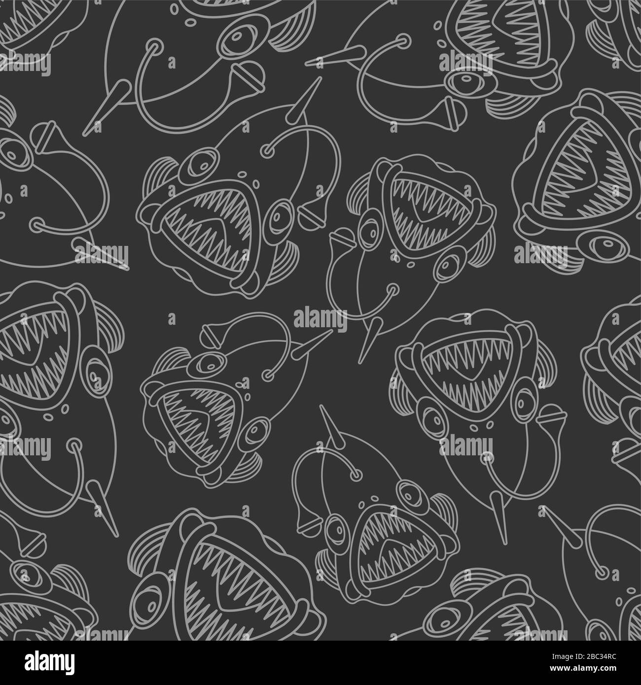 Anglerfish background Black and White Stock Photos & Images - Alamy