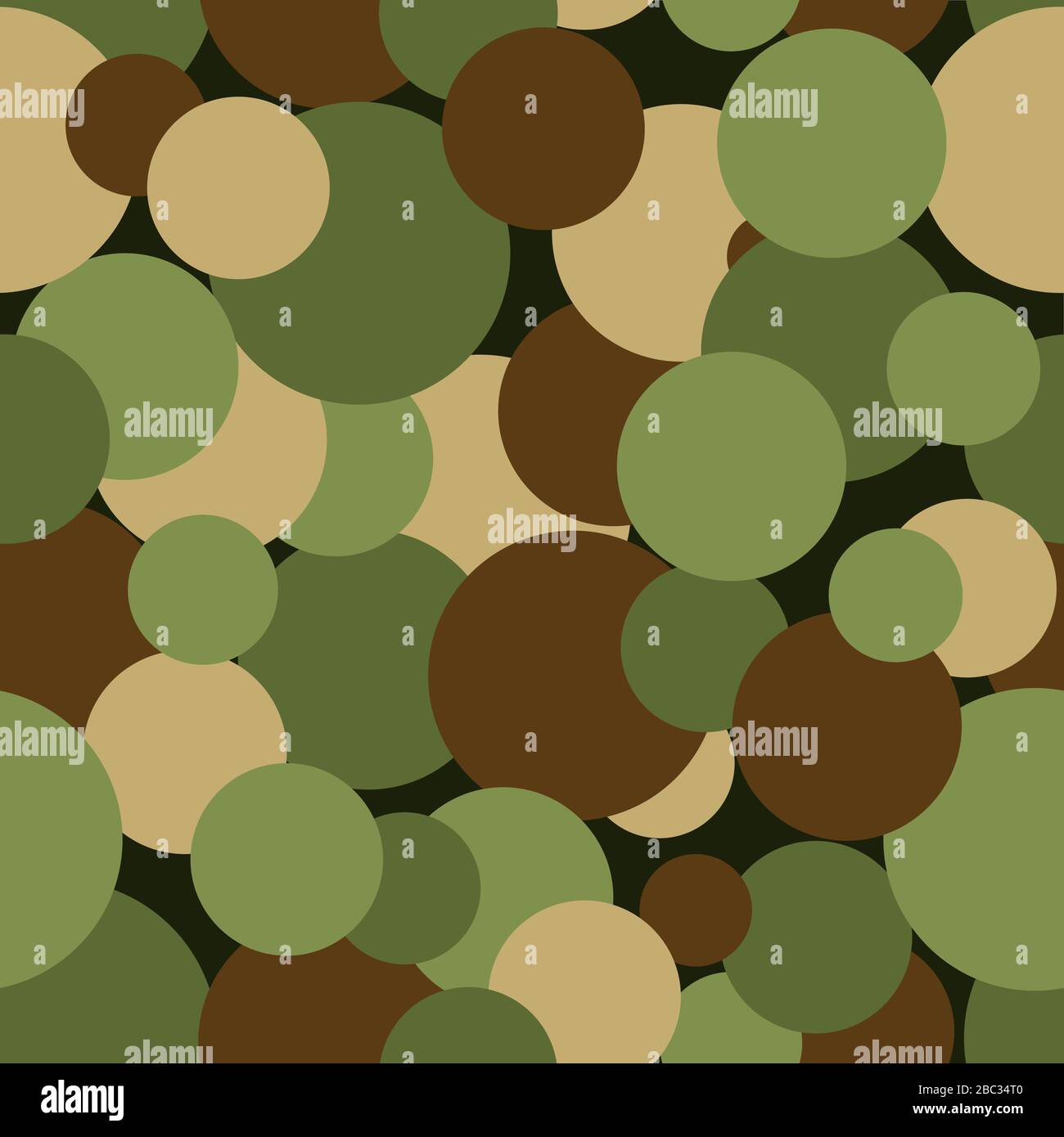 Round military pattern seamless. Protective circle background. Army ...