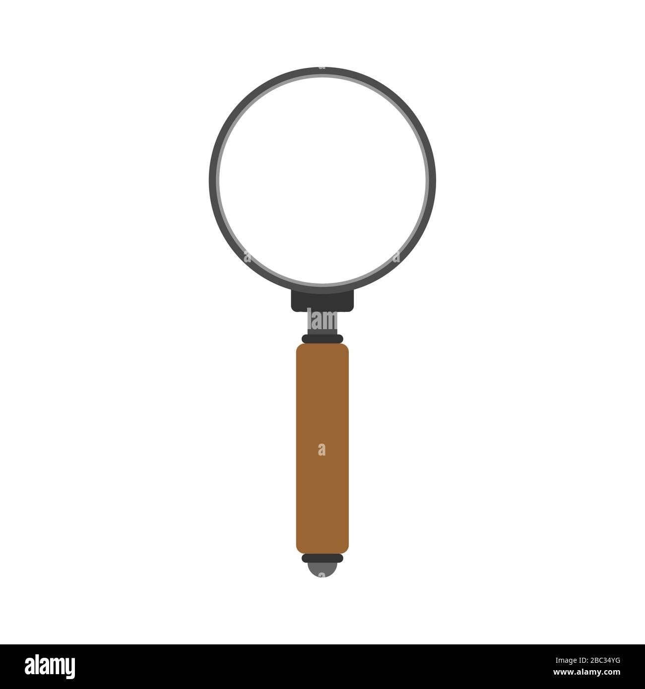 Magnifying glass isolated. Magnifier isolated vector illustration Stock ...