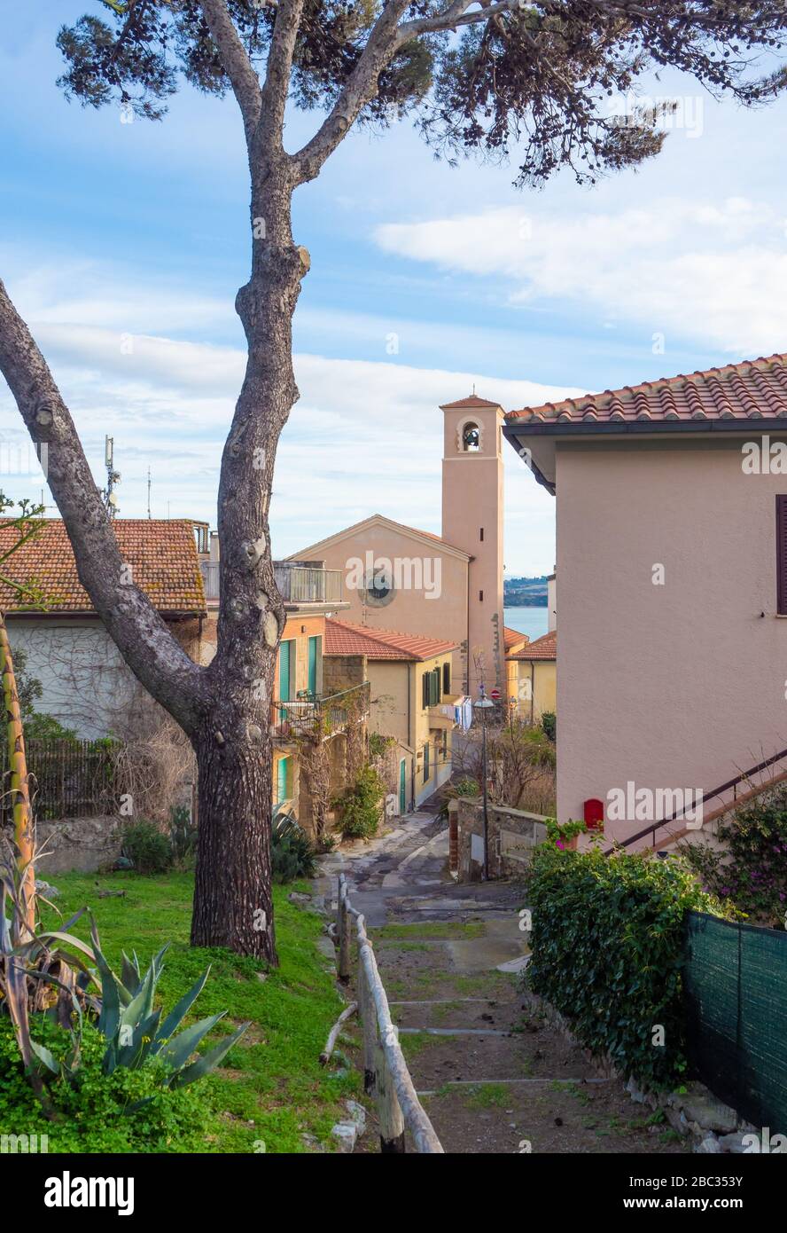 Talamone (Tuscany, Italy) - A little village with port and castle on ...