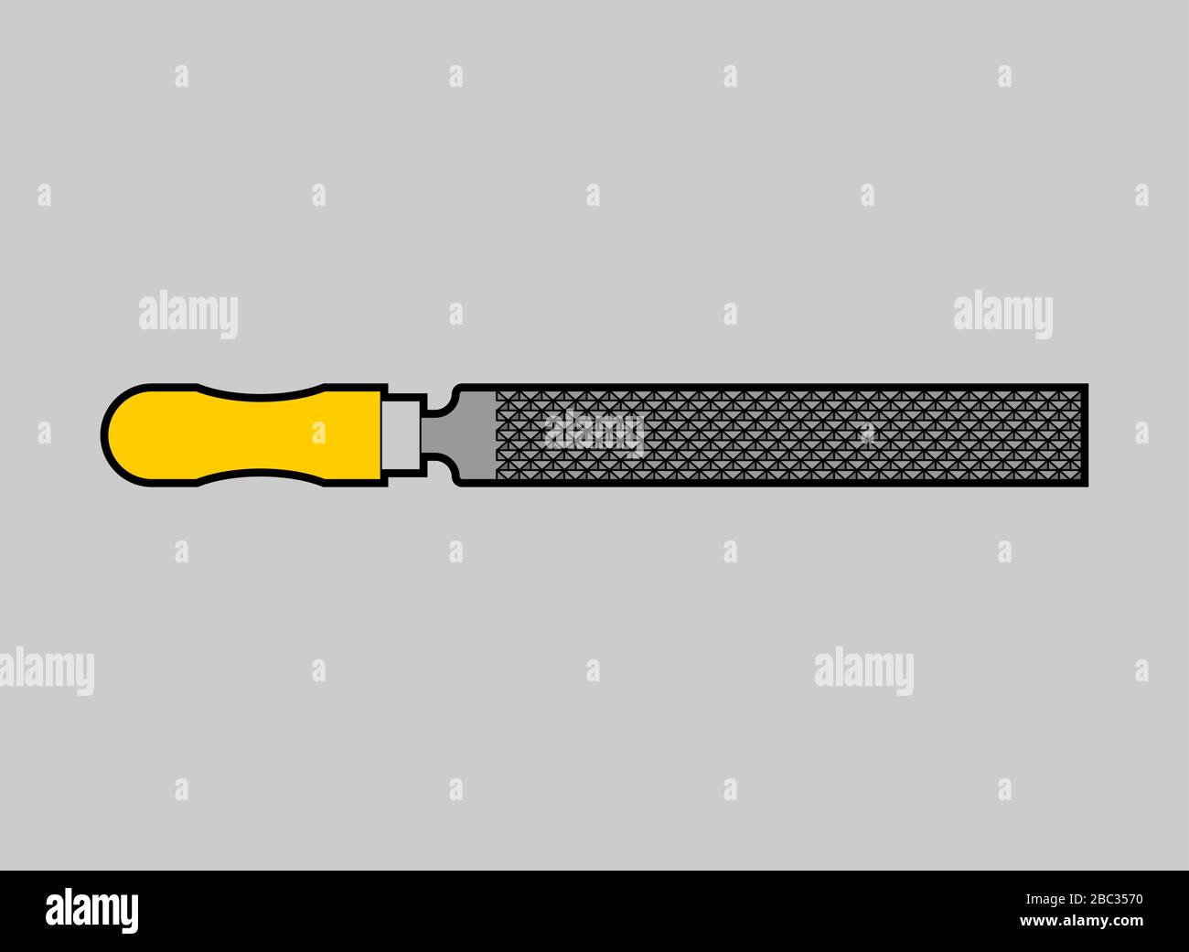 Metal file isolated. Rasp tool vector illustration Stock Vector Image ...